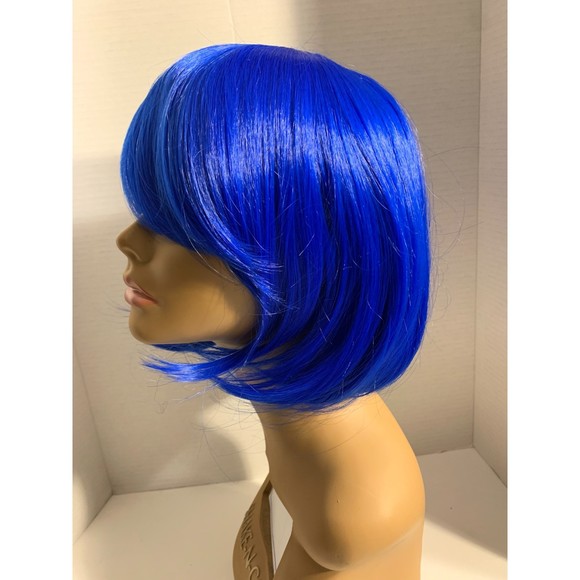 Accessories | New Royal Blue Bob Wig W Bangs | Poshmark